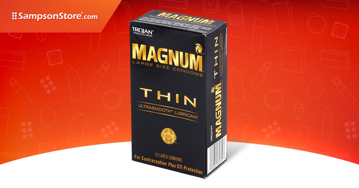 Trojan Magnum Thin 62/55mm 12's Pack Latex Condom - Sampson Store