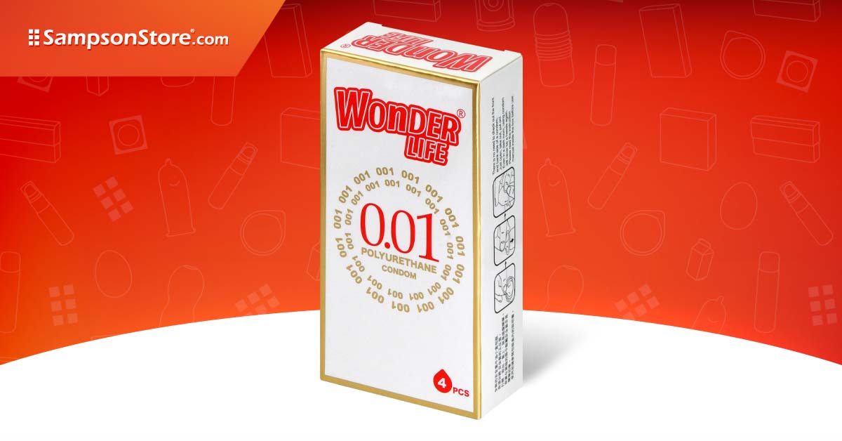 Wonder Life 0.01 4's Pack PU Condom - Sampson Store